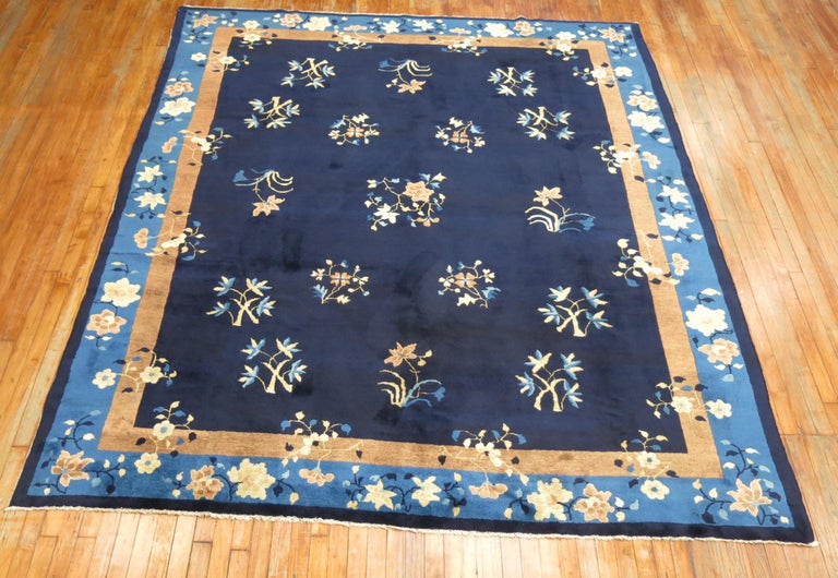 Midnight Blue Chinese Rug at 1stDibs