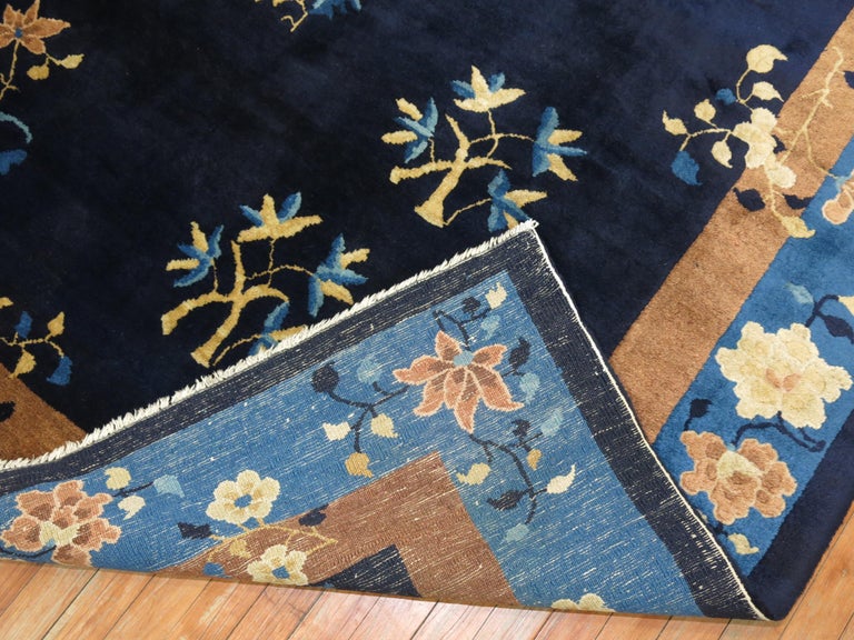 Midnight Blue Chinese Rug at 1stDibs