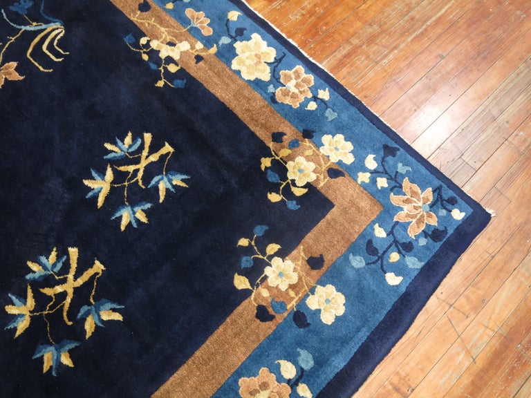 Midnight Blue Chinese Rug at 1stDibs