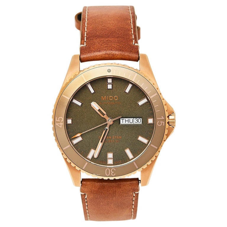 Mido Green Rose Gold PVD Ocean Star M026.430.36.091.00 Men's Wristwatch ...