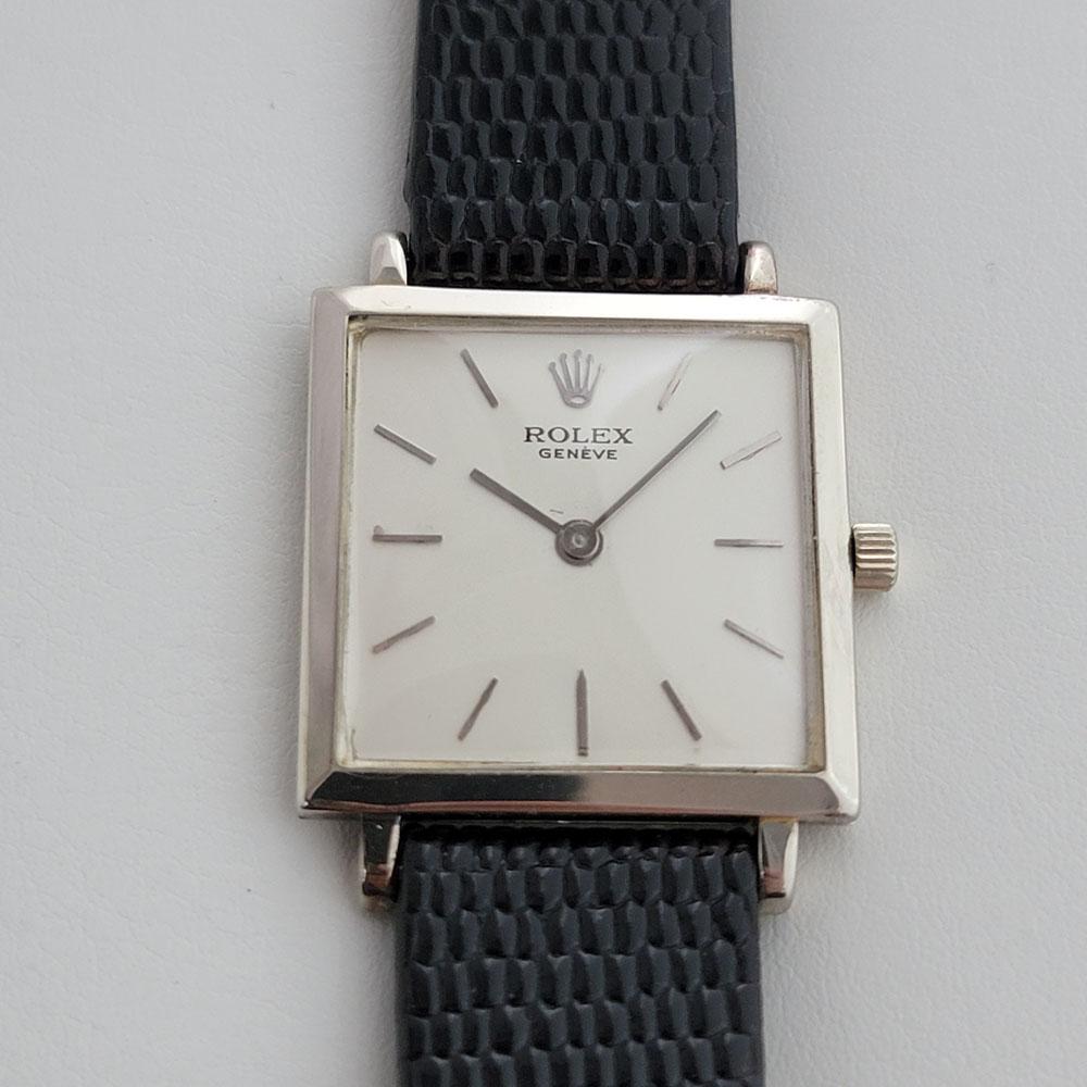 Midsize Rolex Geneve Ref 9491 18k White Gold Manual Wind 1950s RA368 ...