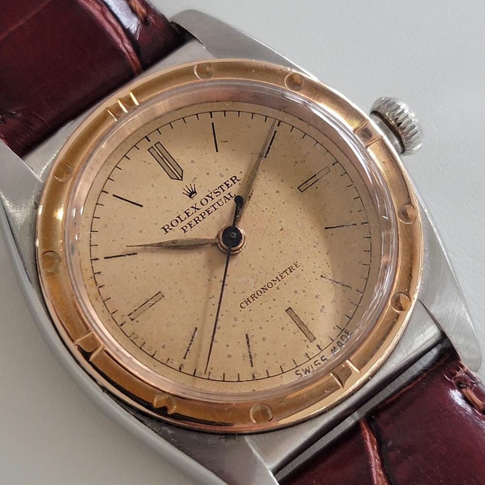 Midsize Rolex Oyster Perpetual 2940 18k Rose Gold SS 1940s Automatic ...