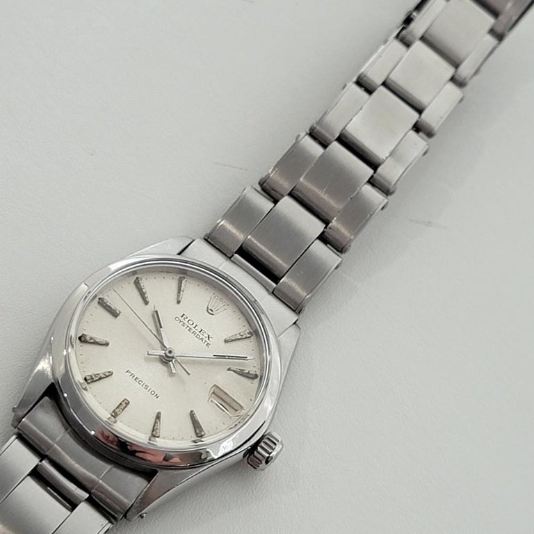Midsize Rolex Oysterdate Precision 6466 Manual Wind w Box 1960s Vintage ...