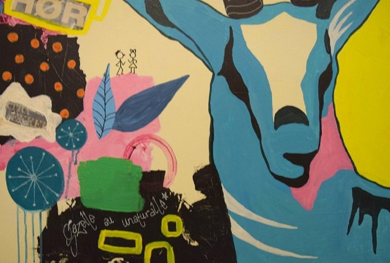 Mie Majgaard, Danish Artist, Mixed Media on Canvas, "Gazelle", 2013 For ...