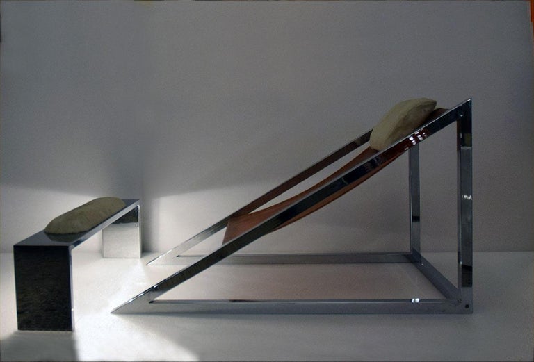 Mies Armchair with Ottoman Designed by Archizoom for Poltronova, 1960s ...