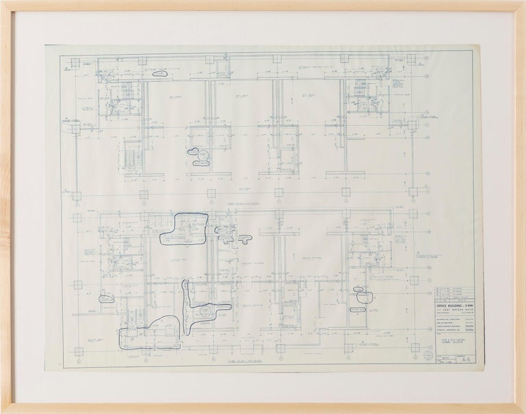 Mies van der Rohe Blueprint, One Illinois Center 111 E. Wacker Chicago ...