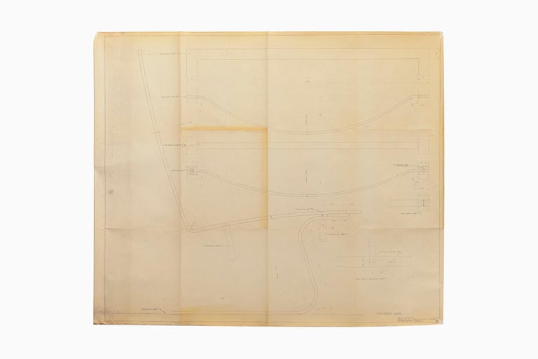 Mies van der Rohe Design Drawing, Tugendhat Chair For Sale at 1stDibs