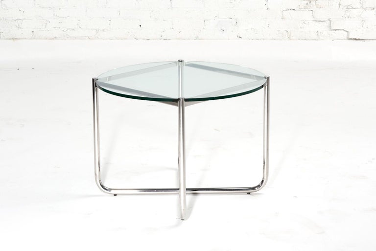 Mies van der Rohe Mr Side/End Table Chrome and Glass for Knoll, 1970 ...