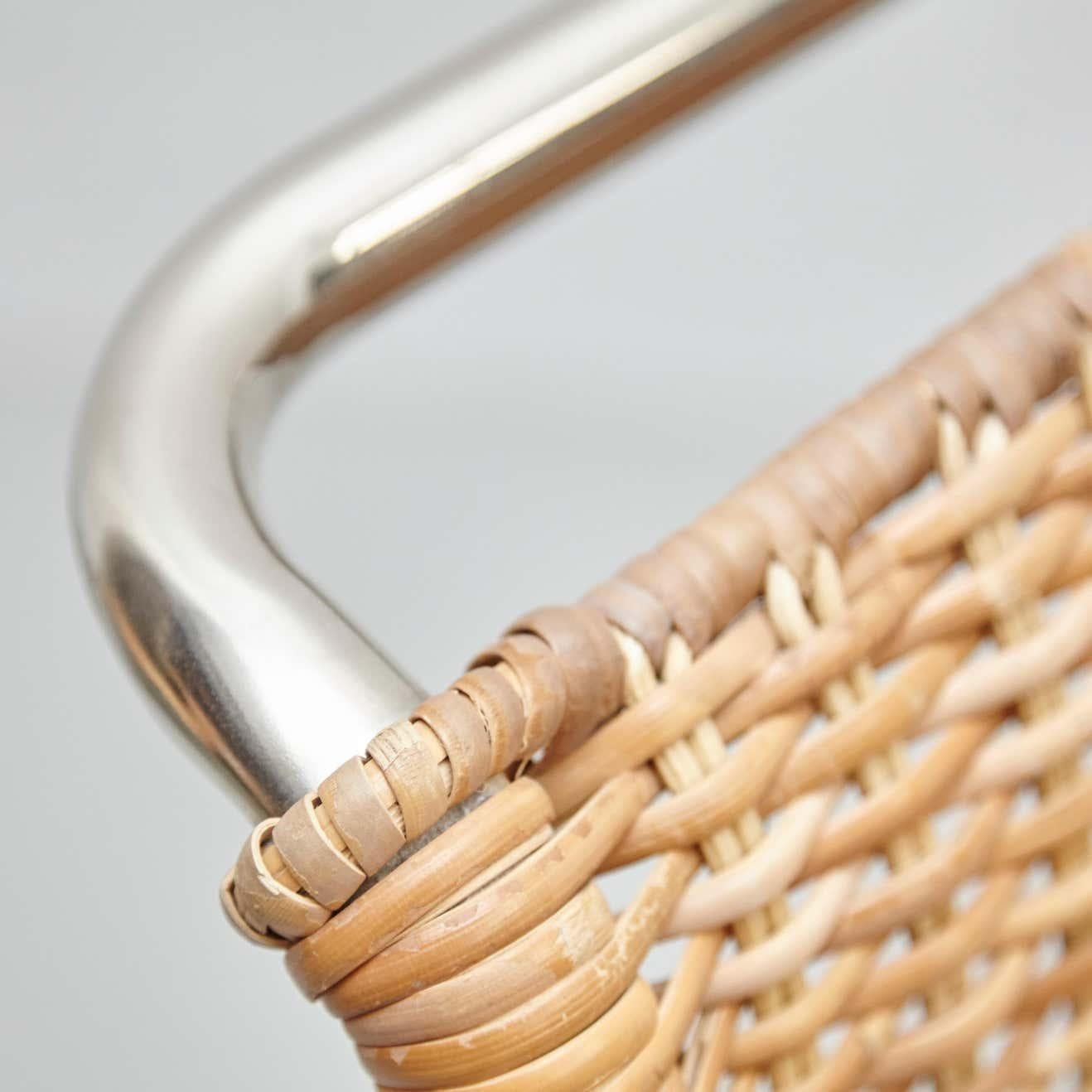 Mies Van Der Rohe Set of 4 B42 Rattan Easy Chairs by Tecta, circa 1960 For Sale at 1stDibs