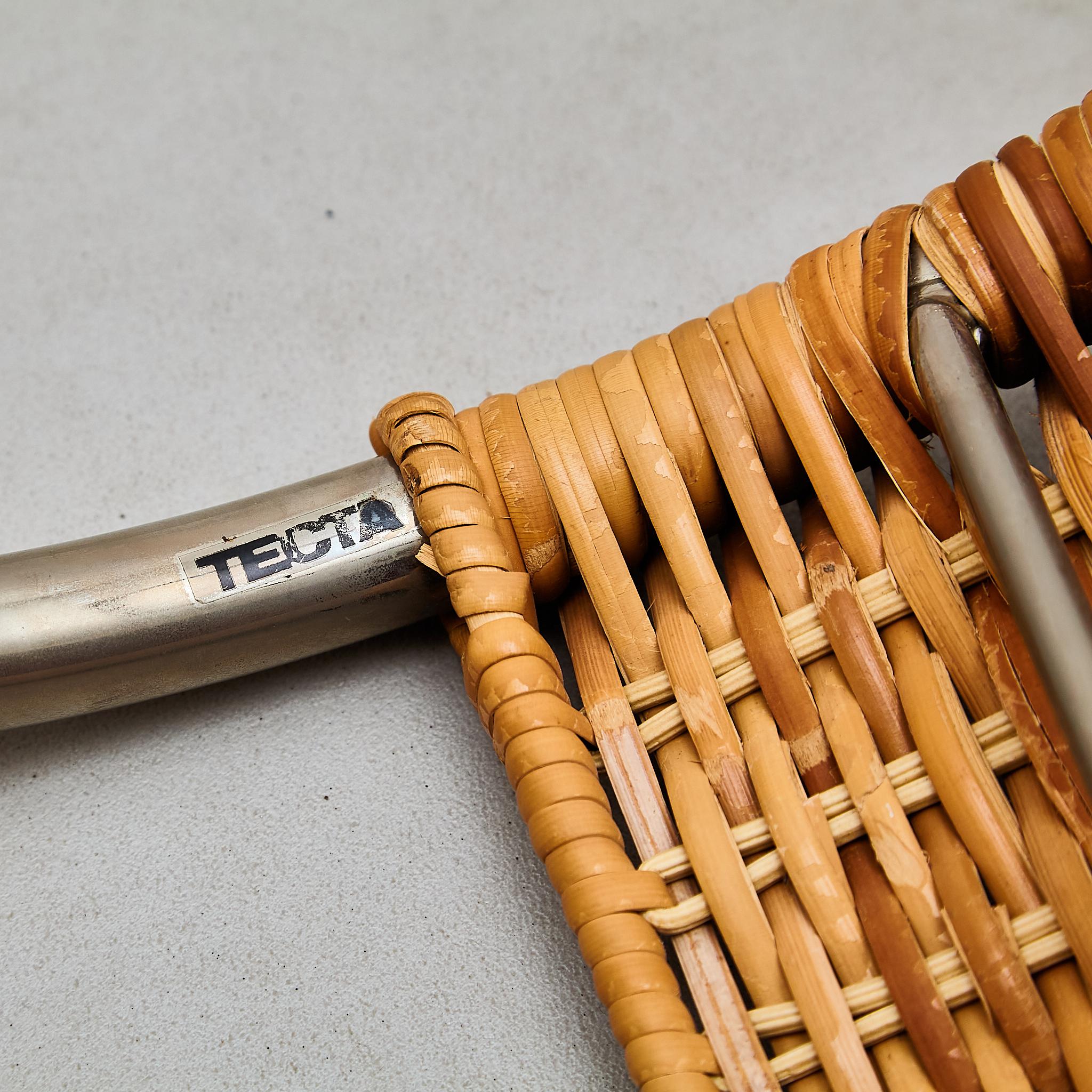 Mies Van Der Rohe Set of Two B42 Rattan Easy Chairs by Tecta, circa 1960 For Sale at 1stDibs