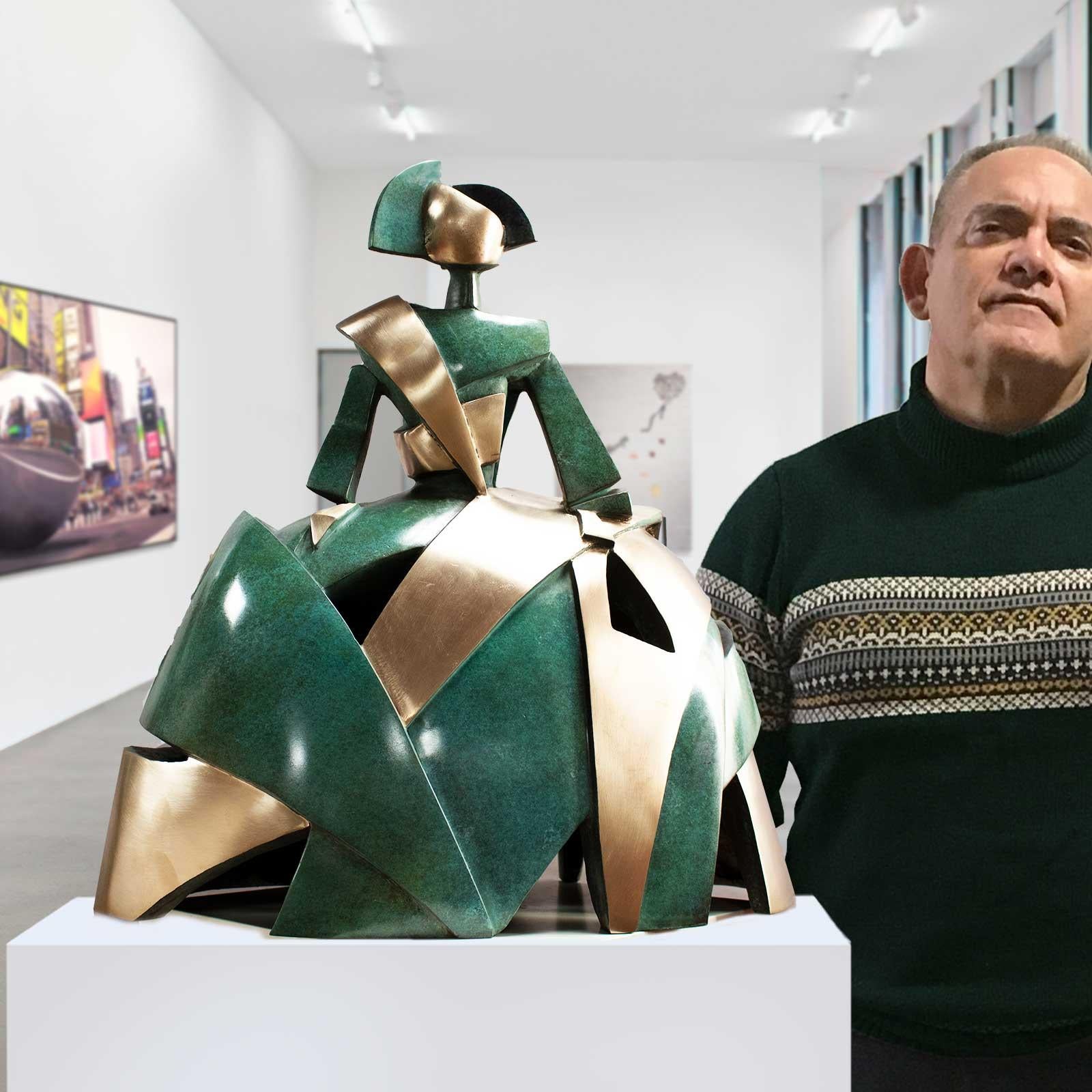 Unknown - Unique Ceramic Cubist Bust For Sale at 1stDibs