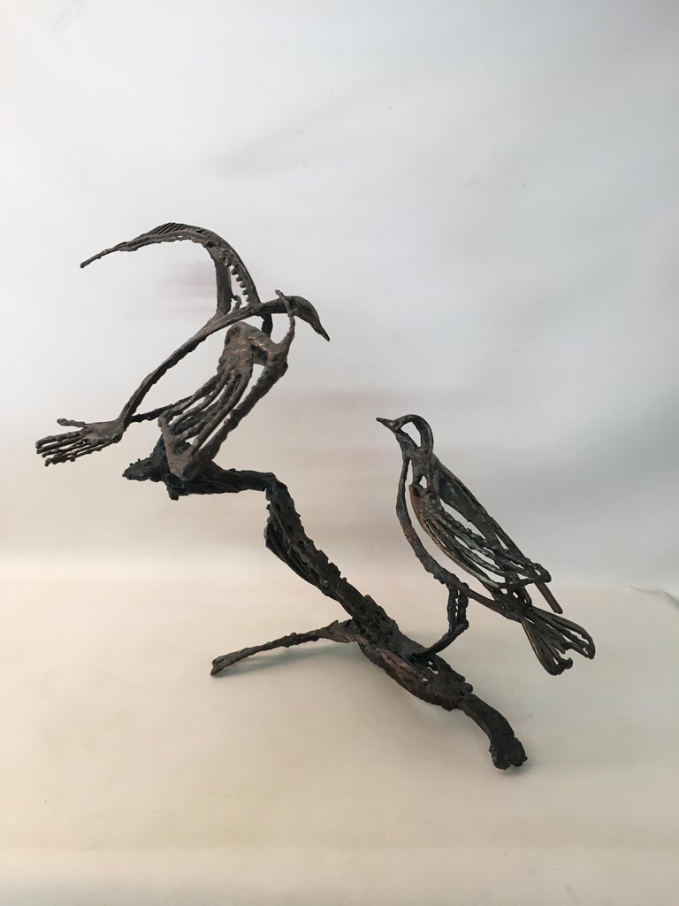 Miguel Van Esso Brutalist Iron Bird Sculpture at 1stDibs