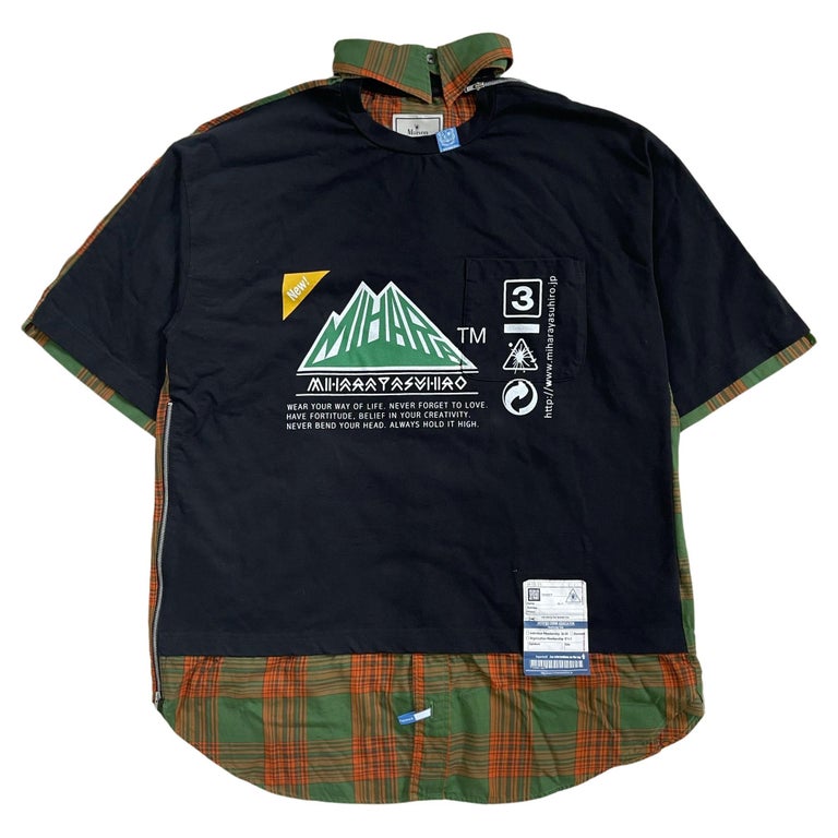Miharayasuhiro S/S2020 Hybrid Docking Zip T-Shirt For Sale at 1stDibs