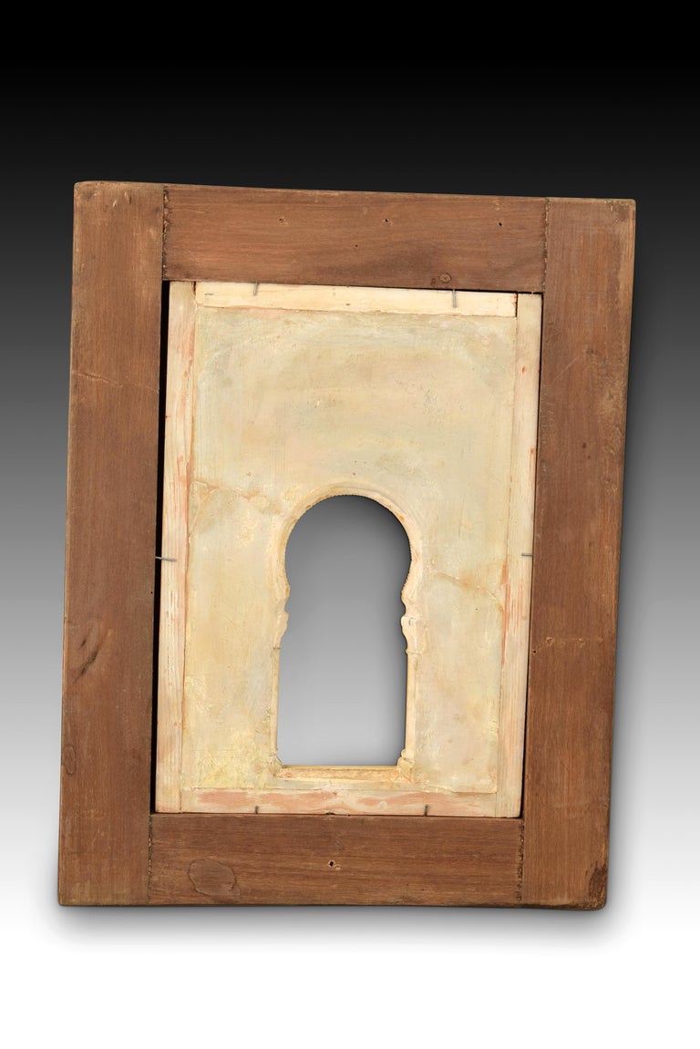 Mihrab from Oratory of Partal, Alhambra. Gesso, etc. Spain,19th-20th ...