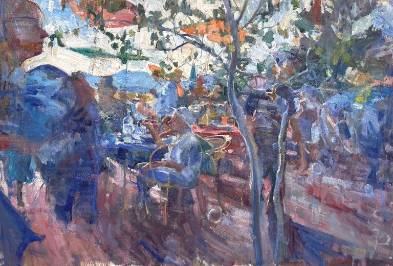 Mikael Olson - "Boy Blowing Bubbles," Oil Painting For Sale at 1stDibs