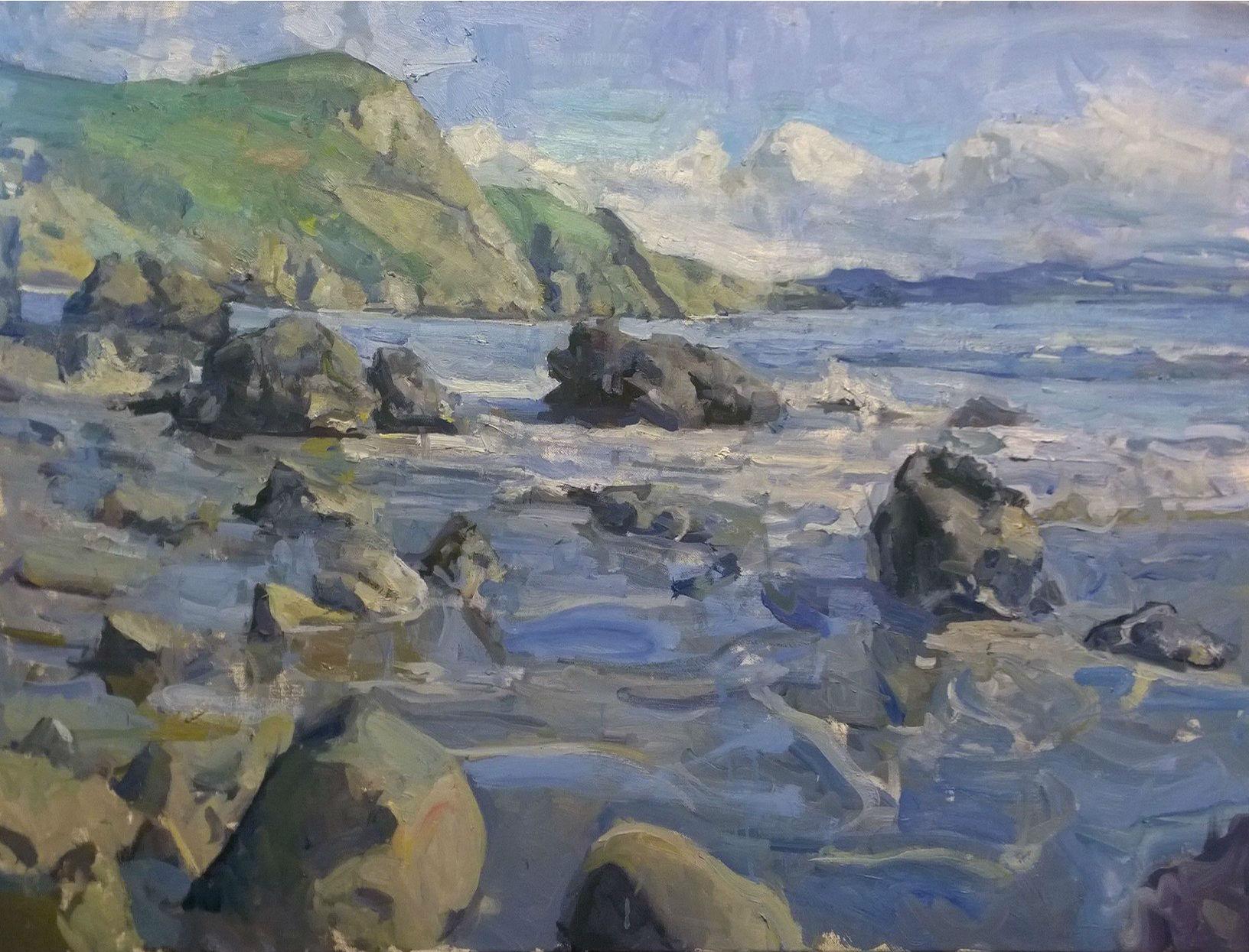 Mikael Olson - "In the Flowers," Oil Painting For Sale at 1stDibs