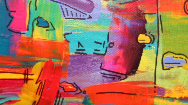 Mike Adamo Painting "Stories In Color" For Sale at 1stDibs