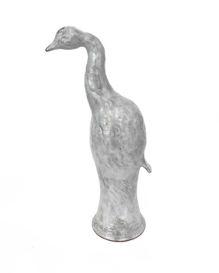 Mike Cerv - "Baby Egret" Ceramic Sculpture For Sale at 1stDibs