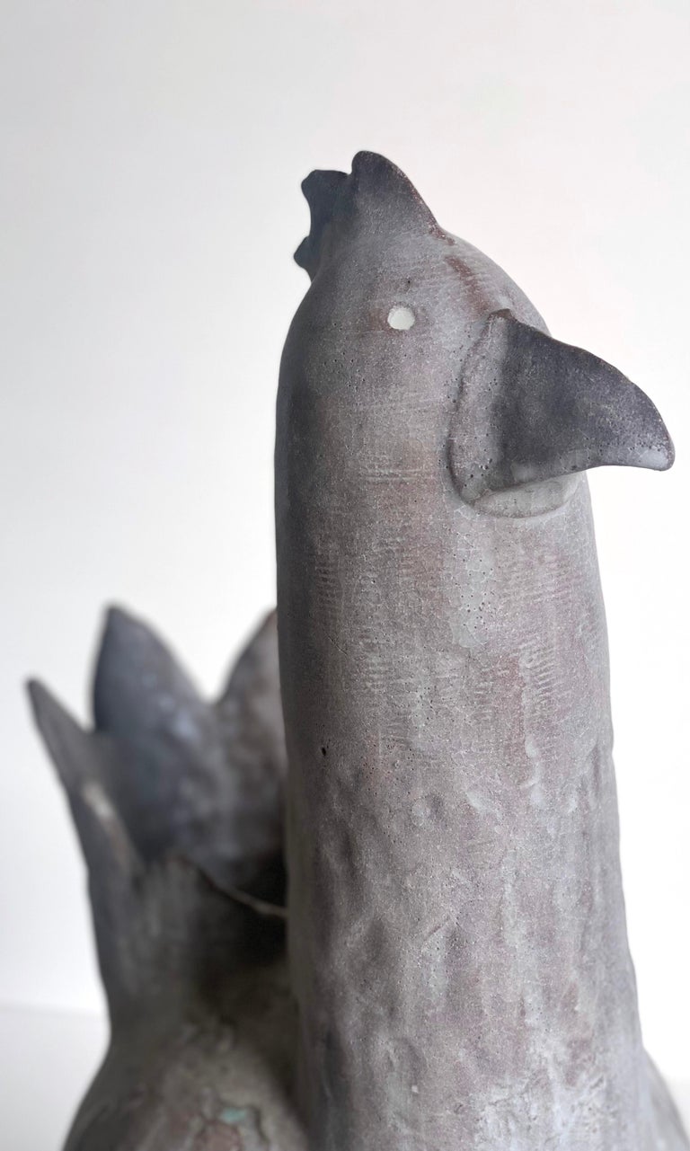 Mike Cerv - "Proud Crow" 2021, 23" Ceramic Sculpture inspired by ...