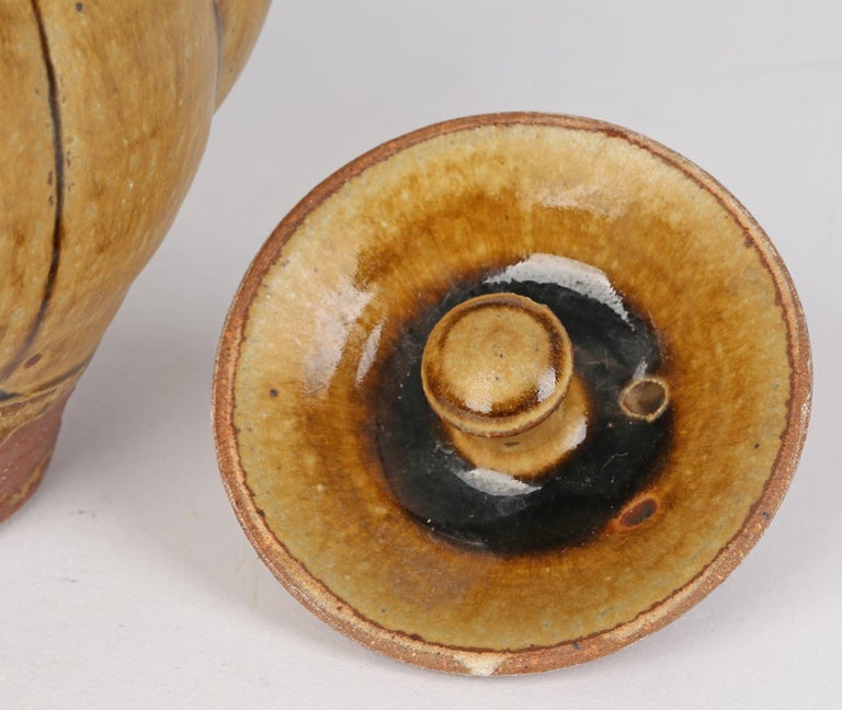 Mike Dodd Studio Pottery Brown Ash Glazed Teapot and Cover For Sale at ...