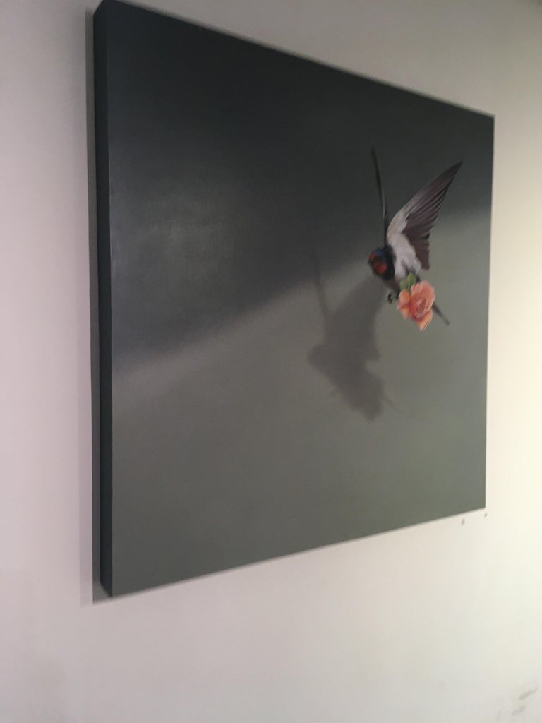 Mike Ellis - Fairwinds - contemporary realistic painting flying bird ...