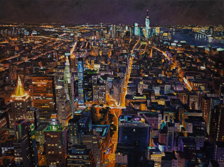 Mike Fantuz - 5th Ave Looking South - American realist cityscape ...