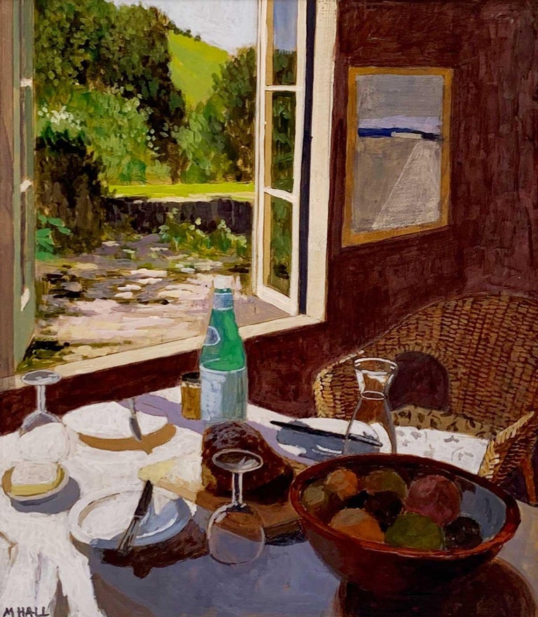 Mike Hall - Lunch with Garden View - contemporary still-life window ...