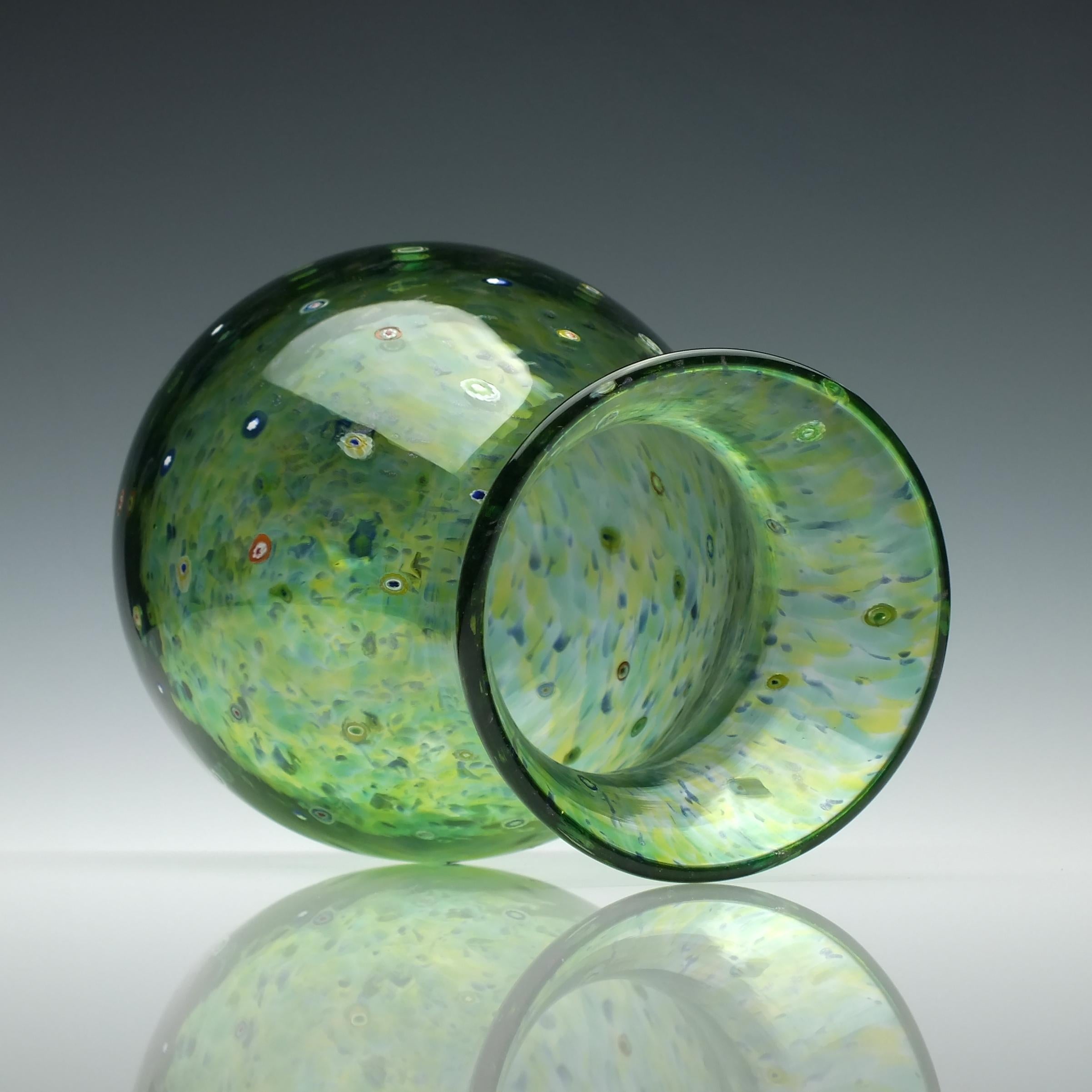 Mike Hunter Millefiori Glass Vase For Sale at 1stDibs