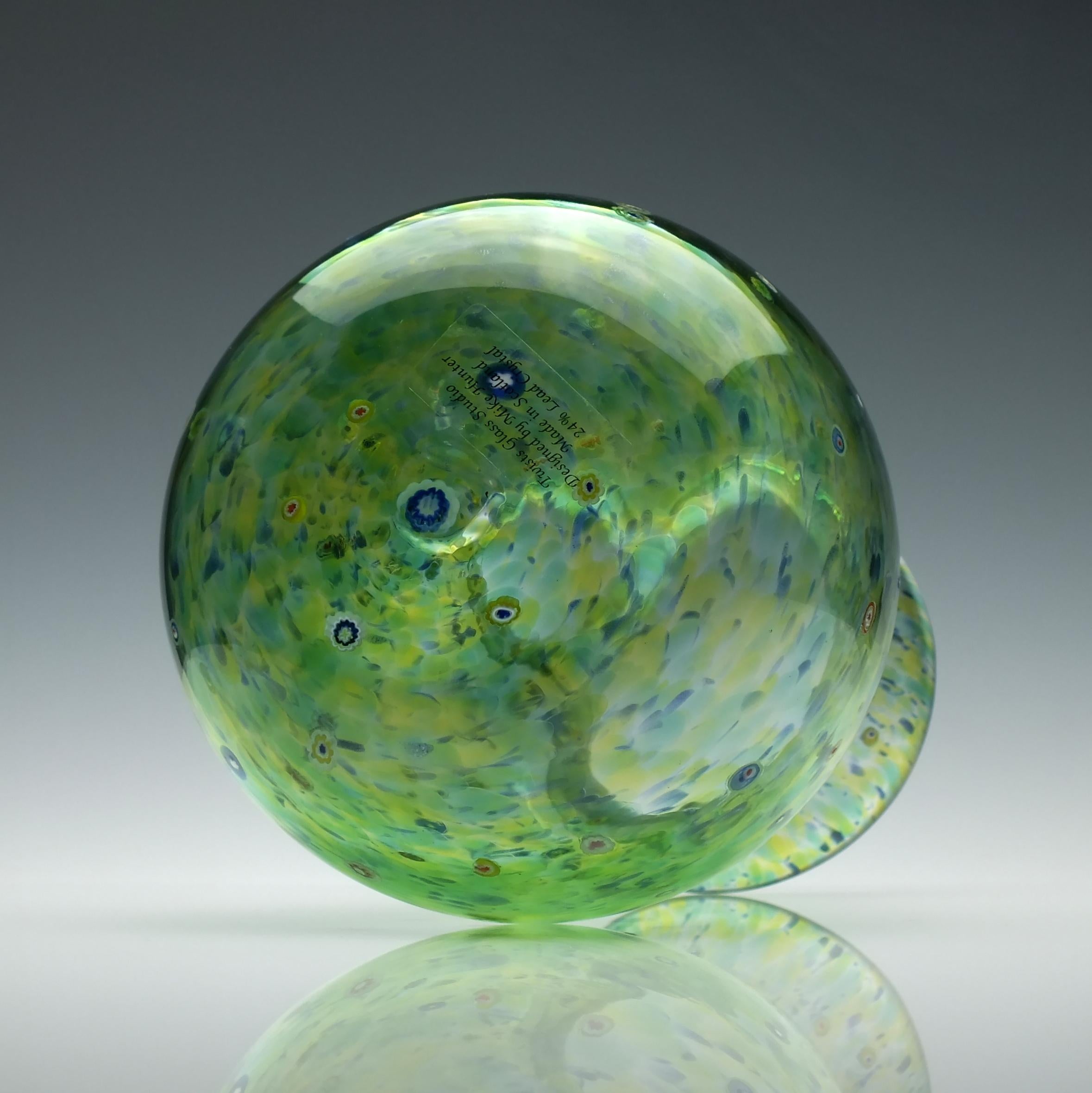 Mike Hunter Millefiori Glass Vase For Sale at 1stDibs