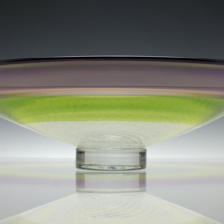 Mike Hunter Reticello Incalmo Glass Bowl For Sale at 1stDibs