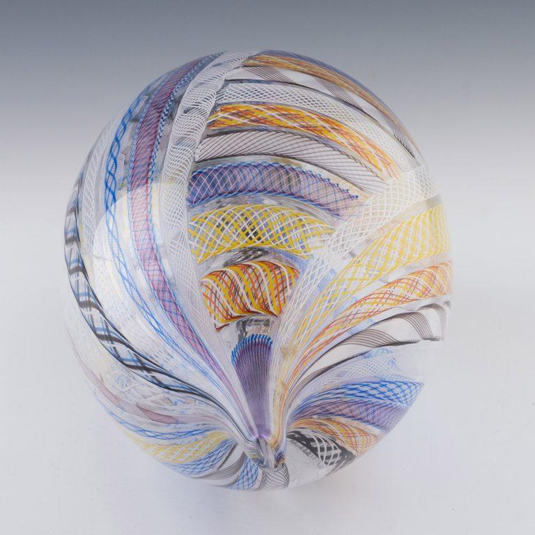 Mike Hunter Zanfirico Split Abstract Glass Sculpture For Sale at 1stDibs