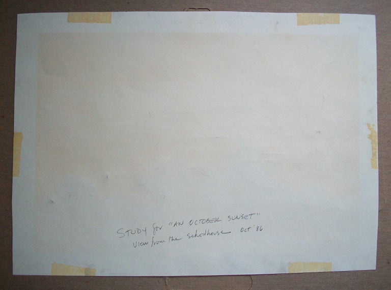 Mike Maroney, 'an October Sunset', Charcoal Landscape Study, Canada, C ...