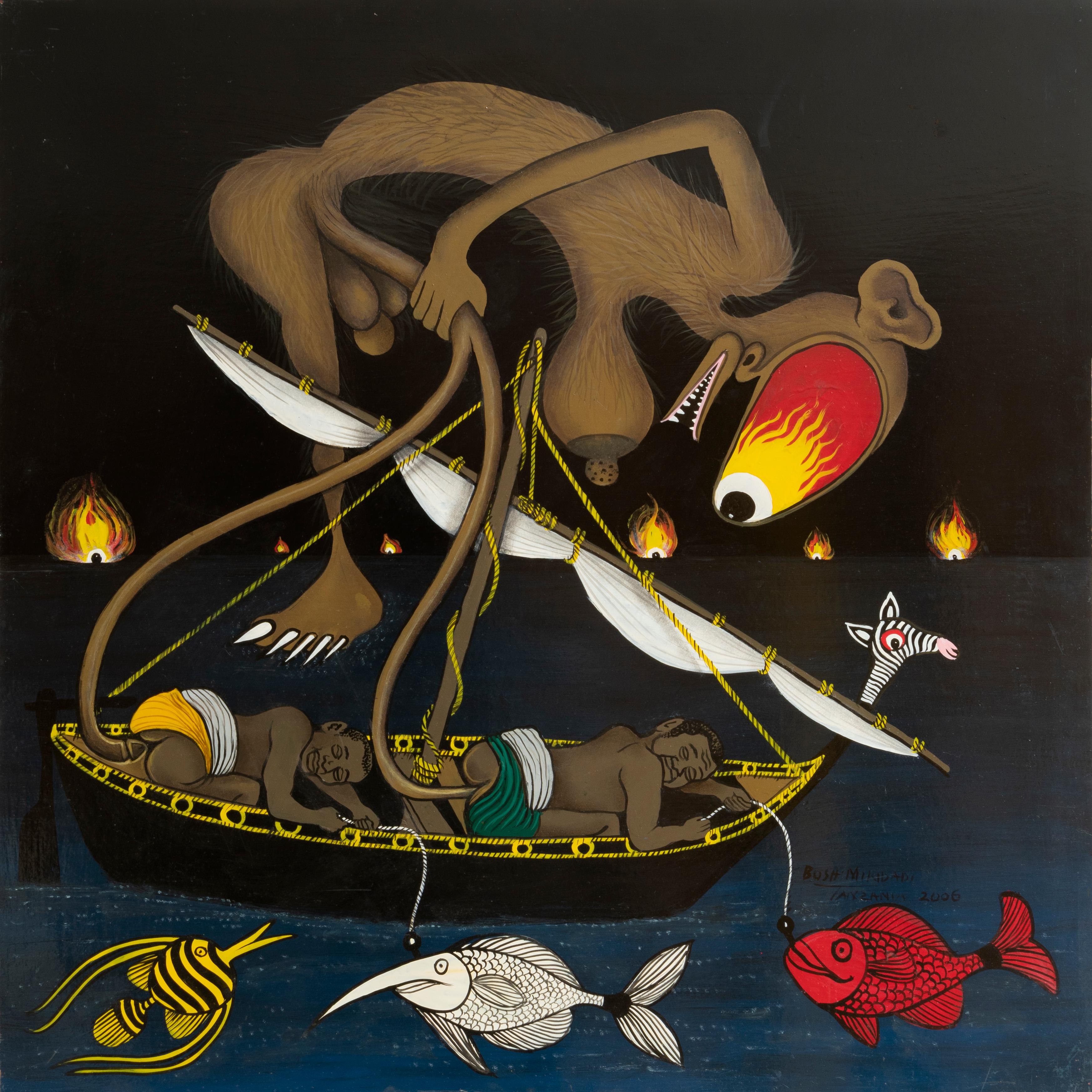 Mikidadi Bush - Untitled, Tempera, Abstract versus Figurative Art ...