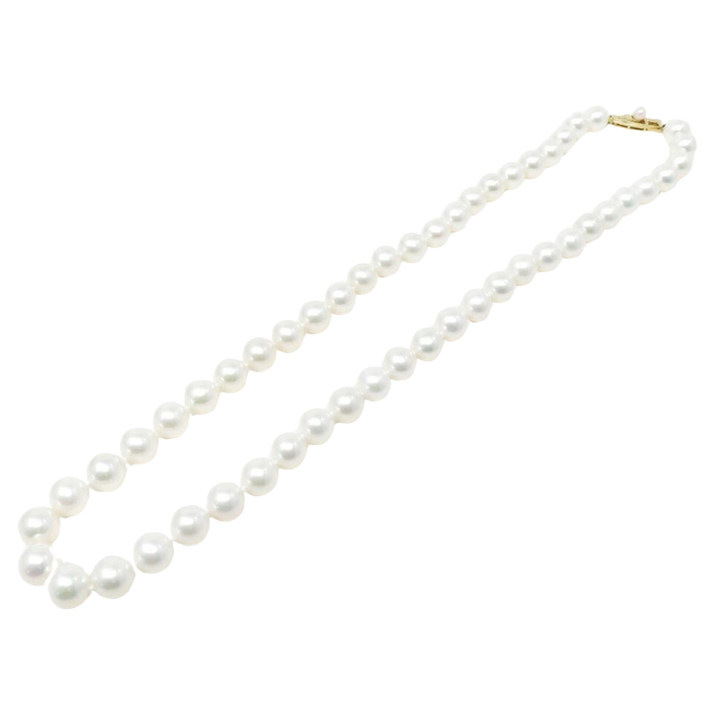 MIKIMOTO 8 MM Pearl Necklace For Sale at 1stDibs