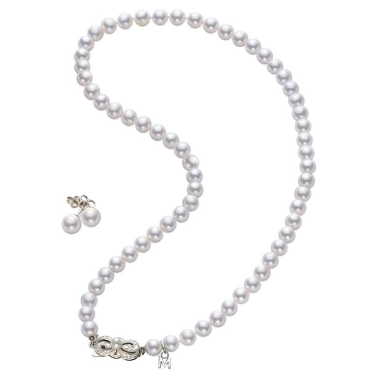 Mikimoto Akoya Cultured Pearl Two-Piece Gift Set UN70118VS1W2 For Sale ...
