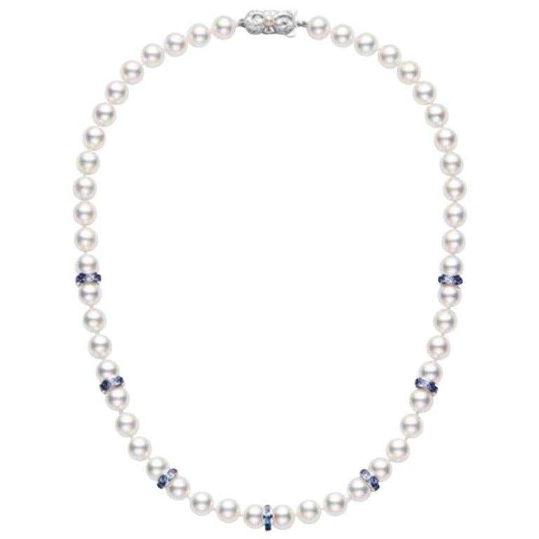Mikimoto Akoya Pearl Ocean Necklace UZ90110SWA1 For Sale at 1stDibs