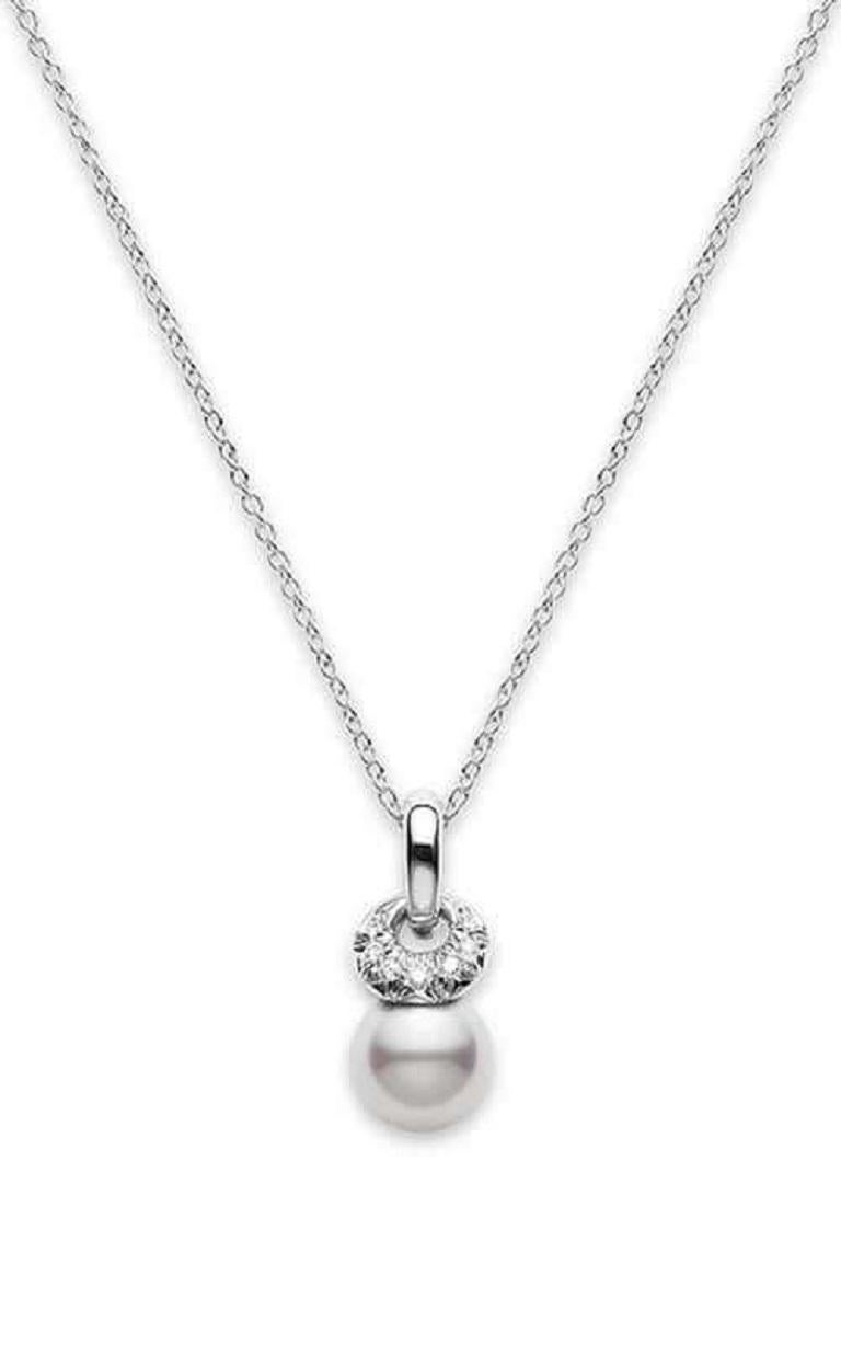 Mikimoto Akoya Pearl White A+ Necklace PPE565DW For Sale at 1stDibs