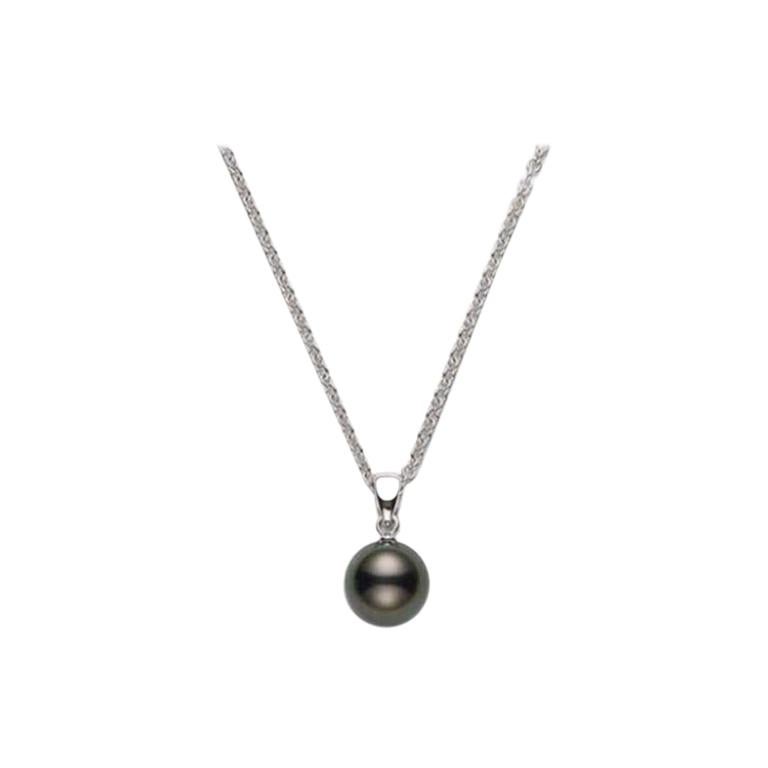 Mikimoto Three Pearl Drop Black South Sea Cultured Pearl Pendant ...