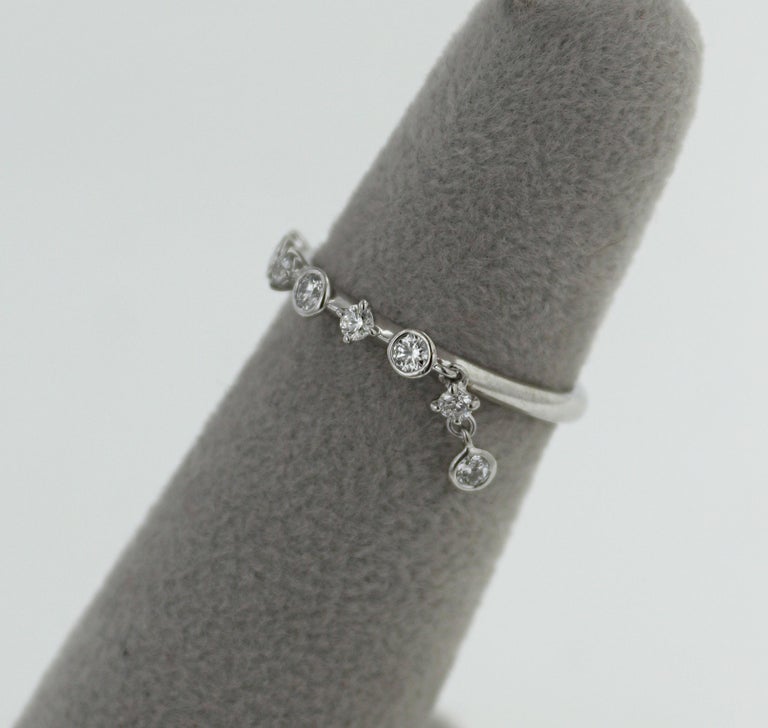 Mikimoto Diamond, 18K White Gold “Pinky” Ring For Sale at 1stDibs