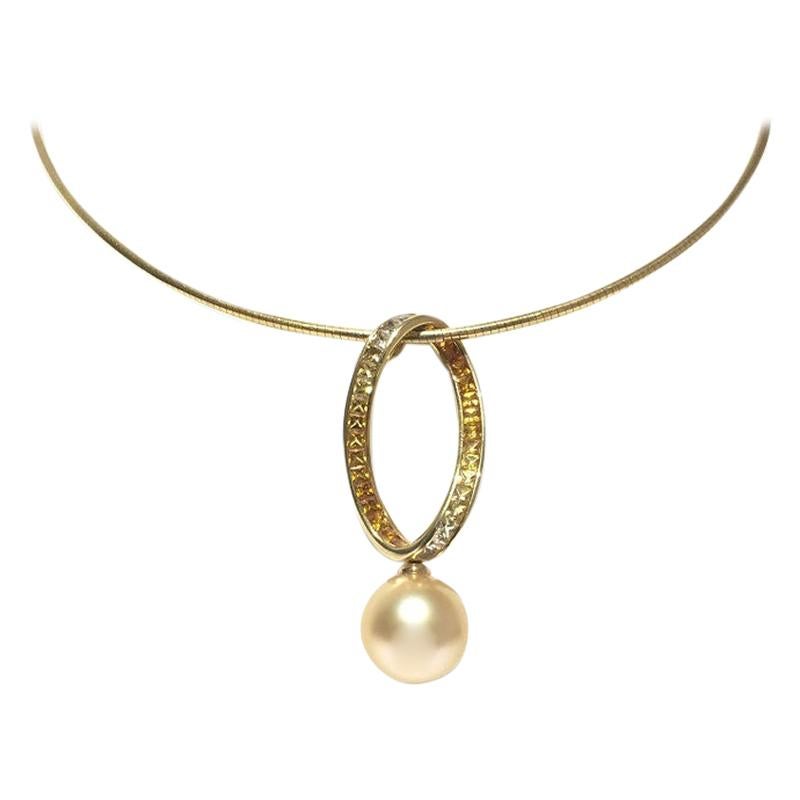 Mikimoto Sakura Diamond Pink Sapphire Pearl Flower White Gold Necklace ...