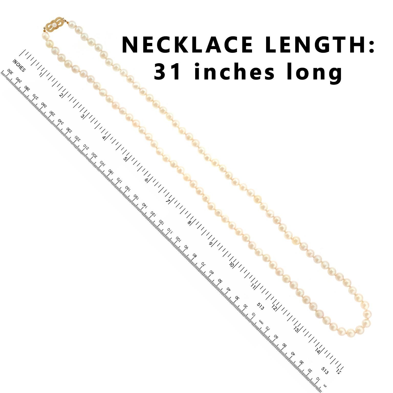 Mikimoto Natural Cultured Pearl Necklace at 1stDibs | mikimoto mark ...