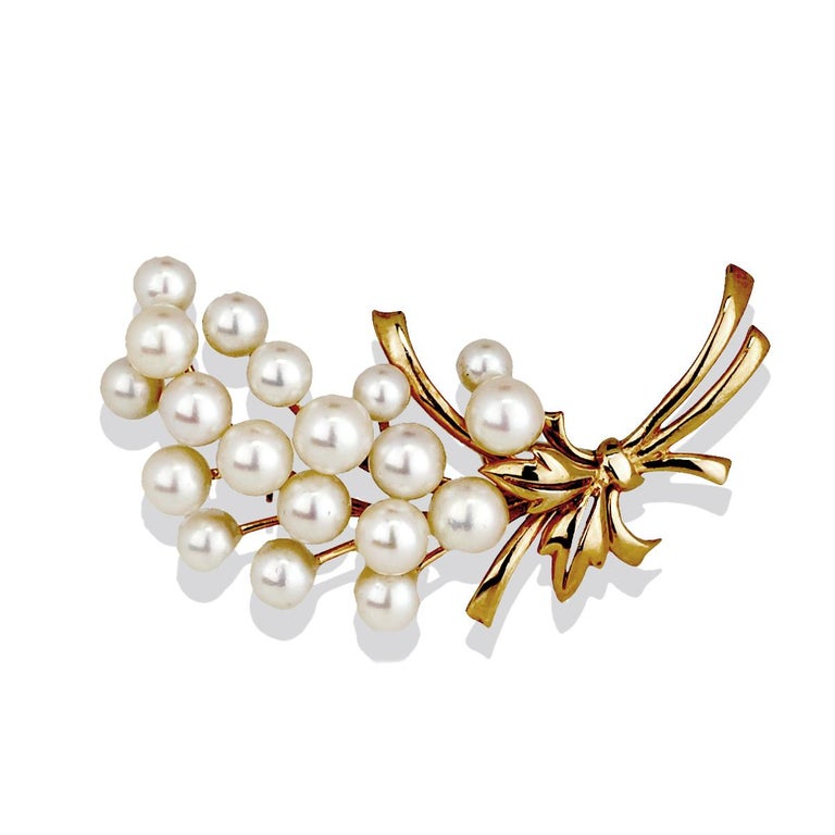 Mikimoto Pearl Pin at 1stDibs