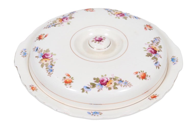 Mikori Ware Japanese Lidded Ceramic Serving Dish For Sale at 1stDibs