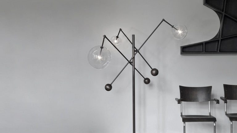 Milan 3 Arm Floor Lamp For Sale at 1stDibs