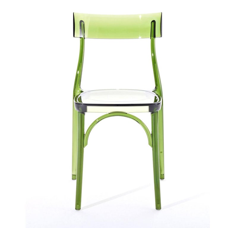 In Stock in Los Angeles, Milani, Transparent Green Polycarbonate Dining ...