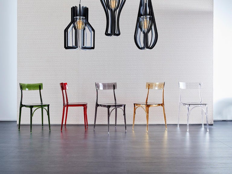In Stock in Los Angeles, Milani, Transparent Green Polycarbonate Dining ...