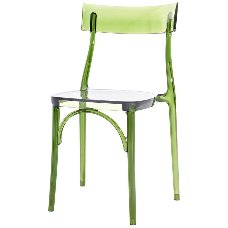 In Stock in Los Angeles, Milani, Transparent Green Polycarbonate Dining ...