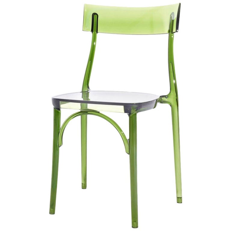 Milani, Transparent Green Polycarbonate Dining Chair For Sale at ...