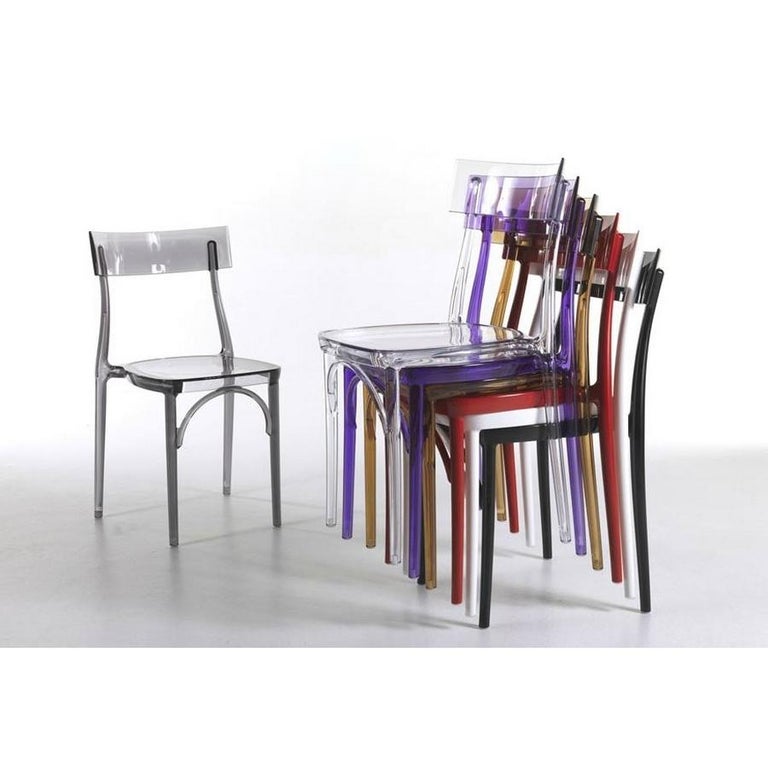 In Stock in Los Angeles, Milani Transparent Polycarbonate Dining Chair ...