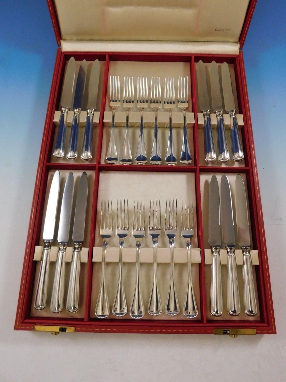 Milano by Buccellati Sterling Silver Flatware Set Fruit Knife and Fork ...